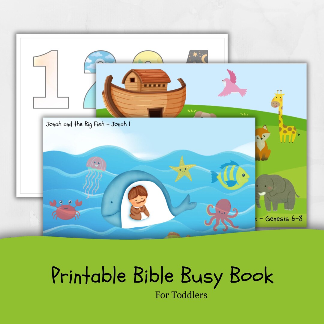 Printable Bible Busy Book for Toddlers | Digital Download, Church Book ...