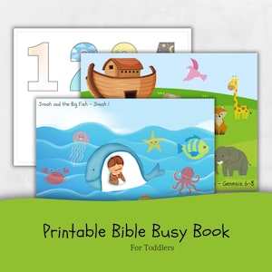 Printable Bible Busy Book for Toddlers | Digital Download, Church Book ...