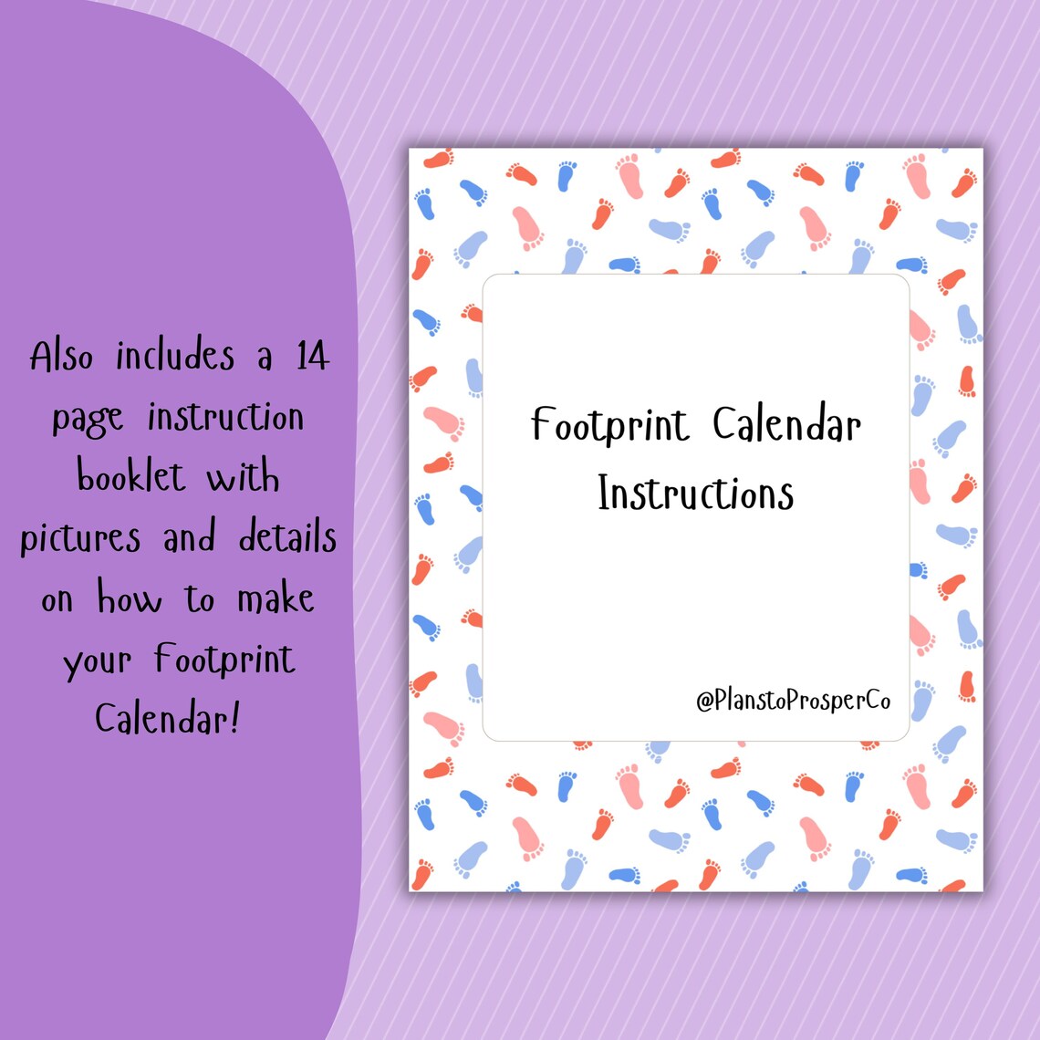 Printable DIY Footprint 2026 Calendar for Kids Footprints | Footprint ...