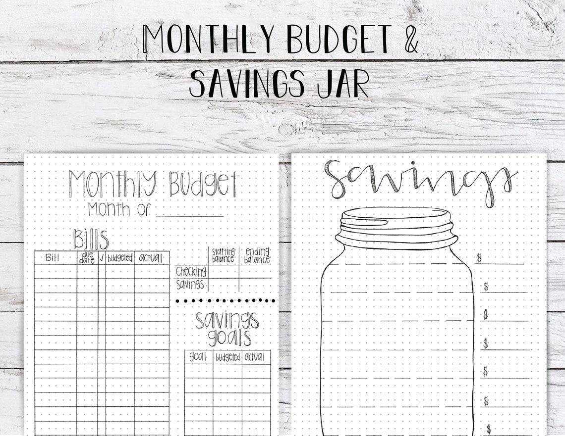 Finances Bullet Journal Inserts Finances Bundle Debt | Etsy