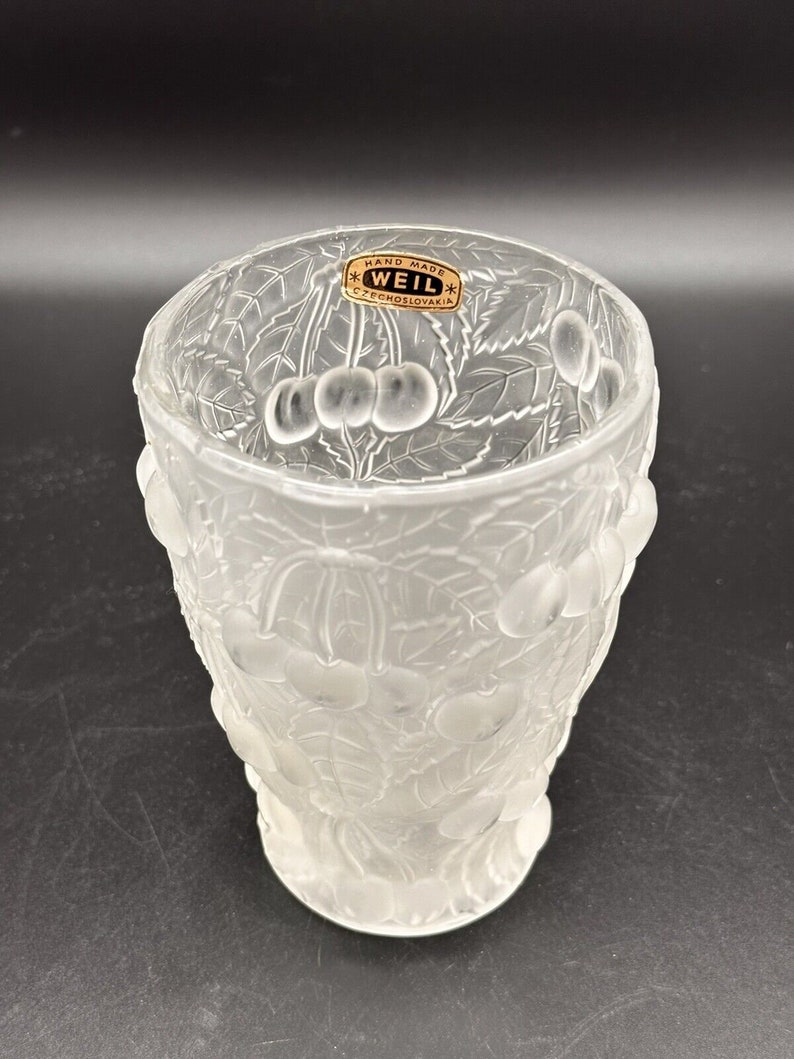 Vintage 1930s Joseph Inwald Weil Barolac Cherries Czech Art Glass - Etsy