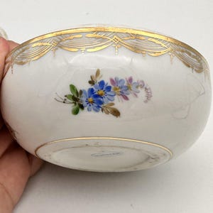 Antique German Meissen Porcelain Floral Bouquet Trinket Jewelry Gift ...