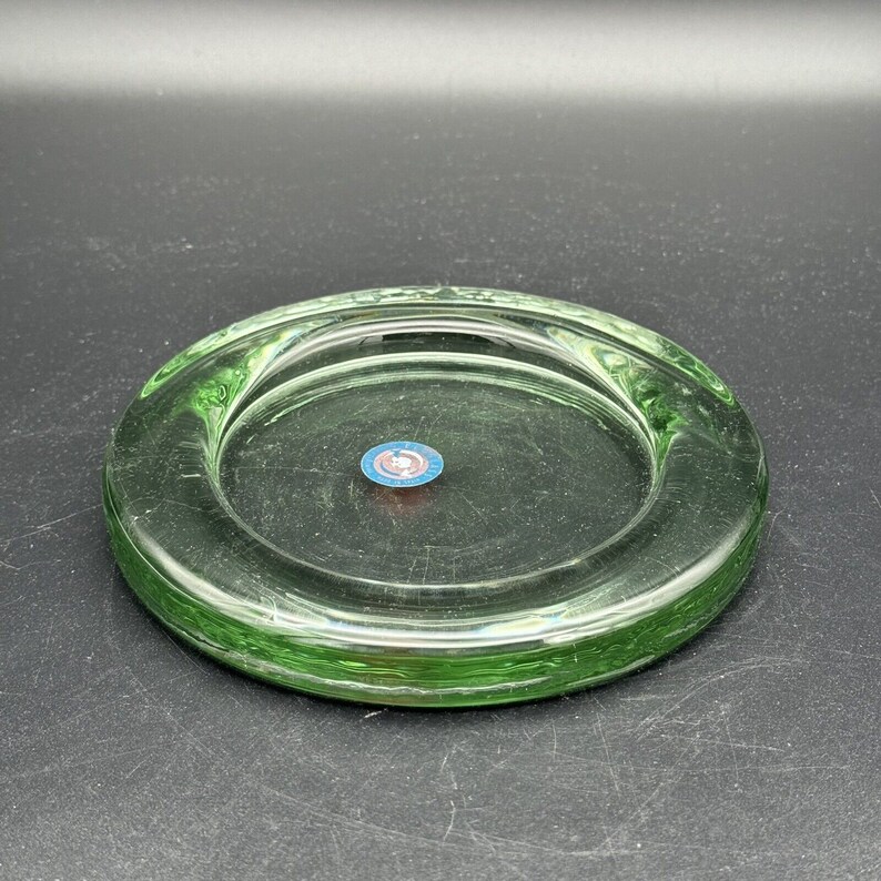 Spain Recycled Ecoglass Thick Glass Round Coaster Trivet Shallow ...