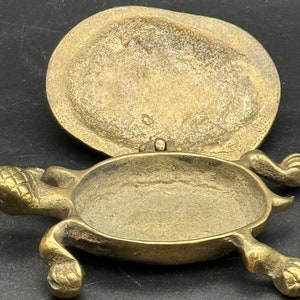 Antique Vintage Brass Hinged Turtle Trinket Box Made in England - Etsy