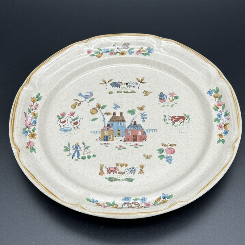 Vintage International Stoneware Heartland Dinner Plate 7774 Cottage ...