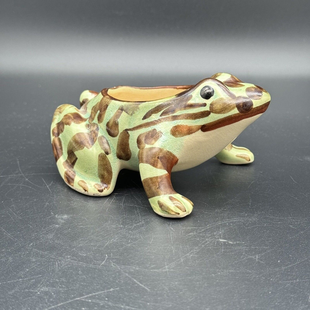 Vintage MCM Brush Mccoy Pottery Frog Toad Planter Amphibious Circa 1930 ...