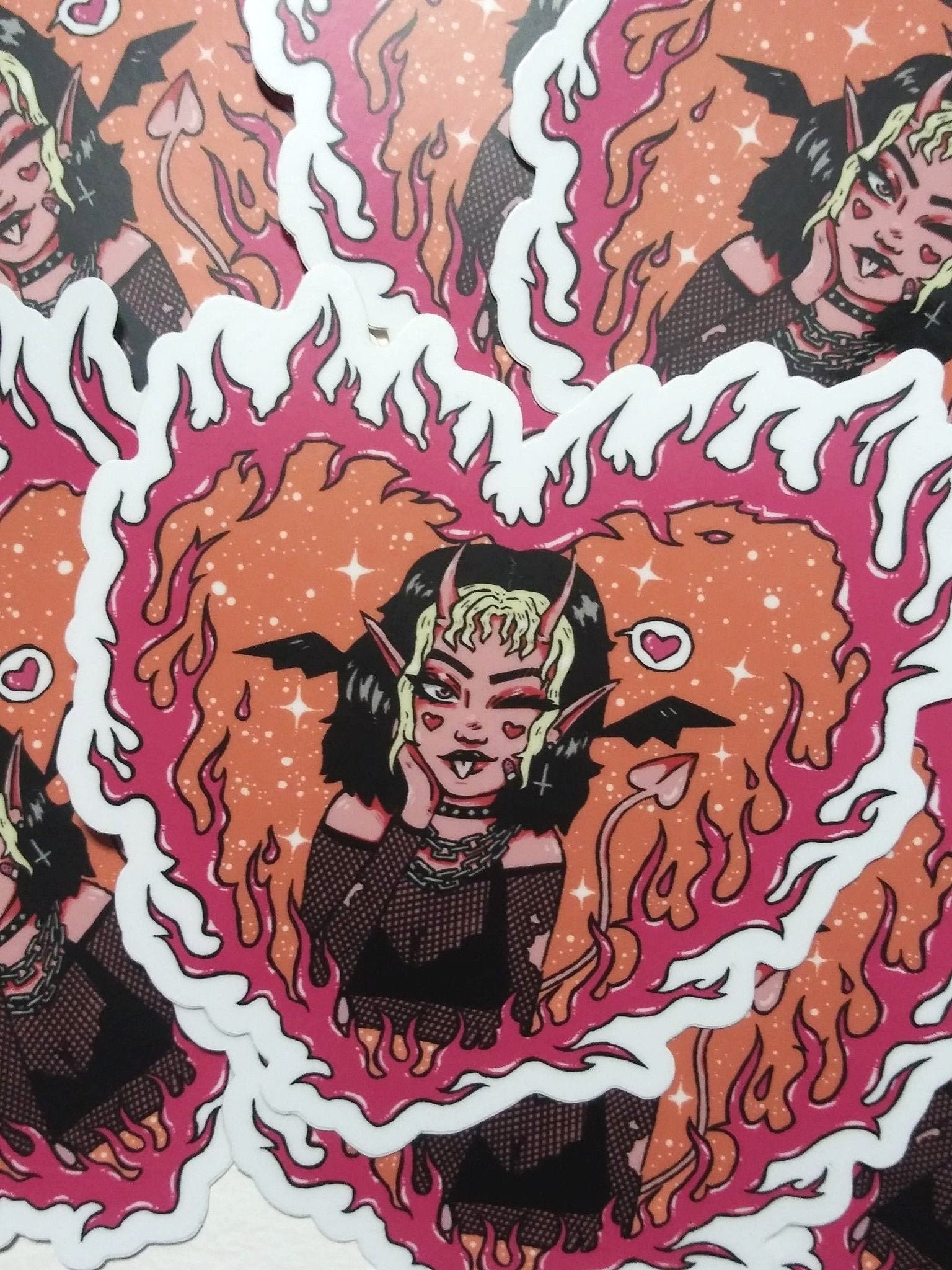 Cute imp sticker | Etsy