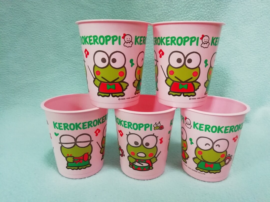 Vintage 1990 Sanrio Kero Keroppi Plastic Party Cup Set/ Made in Japan ...