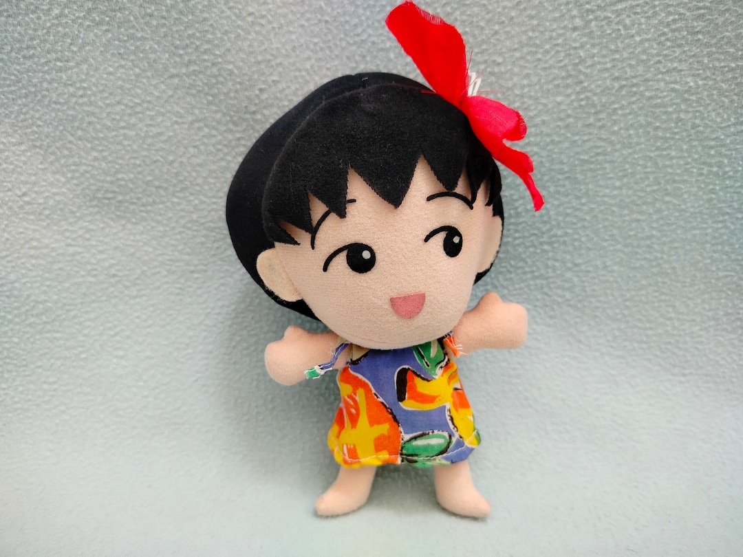 Vintage 1995 Chibi Maruko Chan Plush Toy Doll Soft Stuffed Retro Girl ...