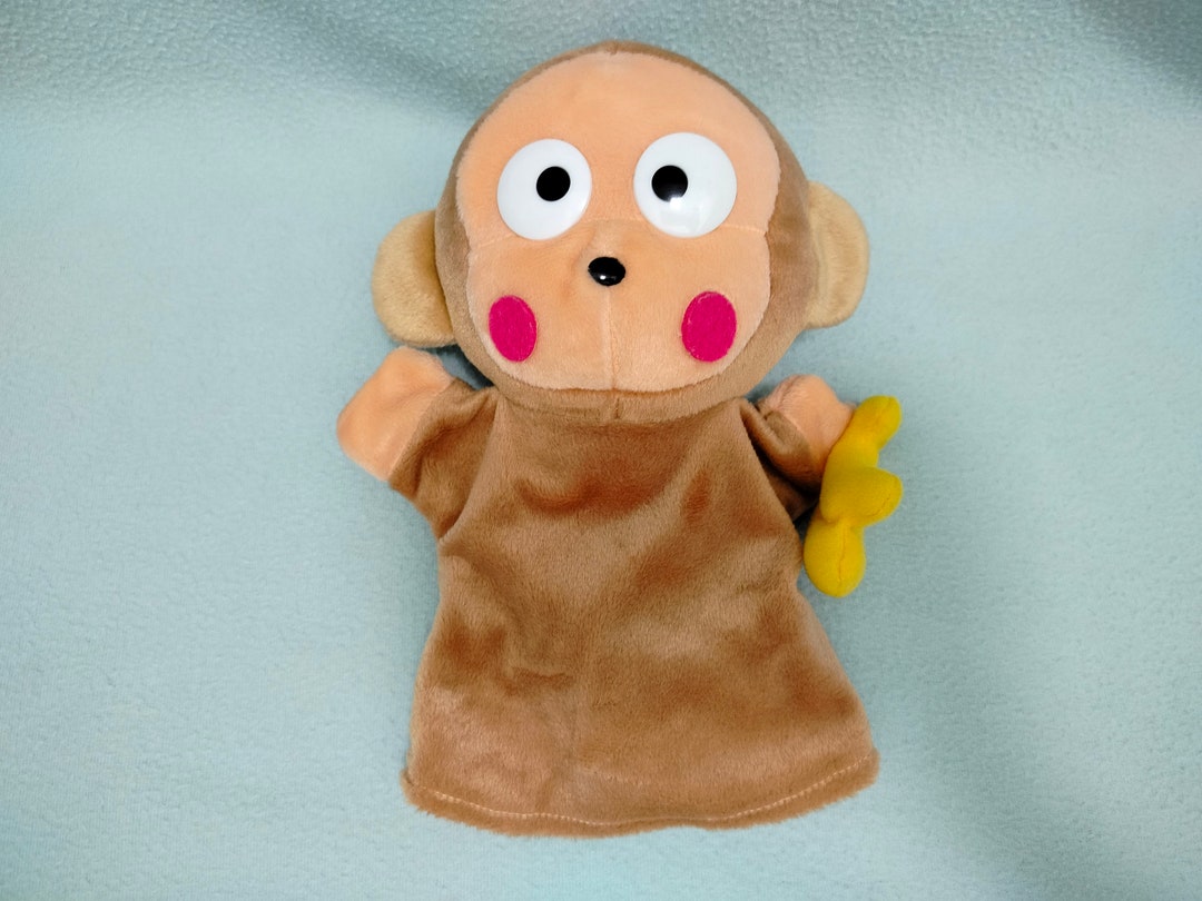 1994 Vintage Sanrio Monkichi Puppet Plush Doll 9 / Sega Japan Cute ...