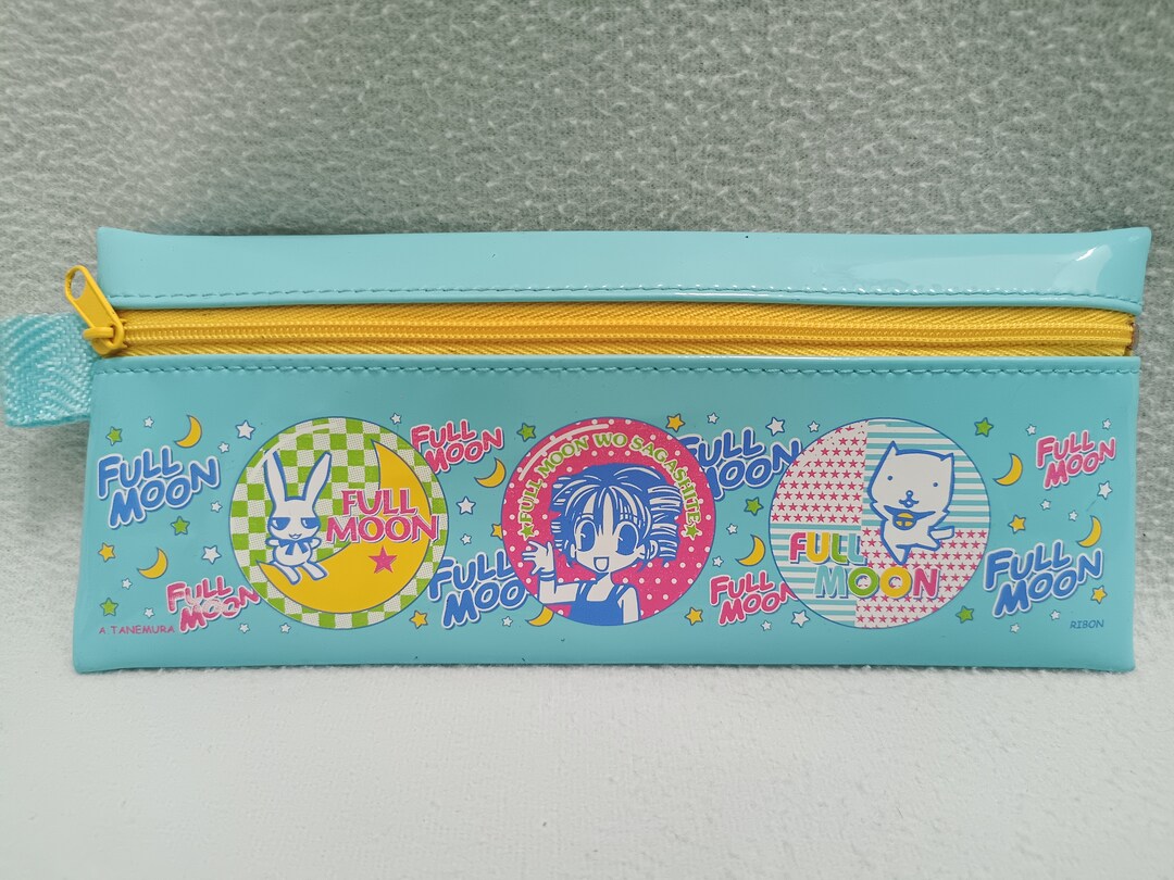 Vintage Ribon Full Moon A. Tanemura Pencil Pouch Vinyl Bag Shojo Manga ...