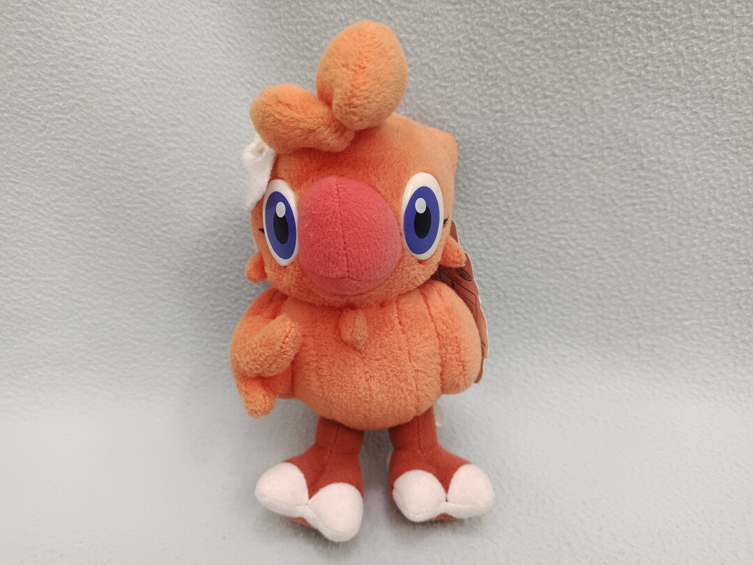 1997 Final Fantasy Red Chocobo Bird Plush 6" Japan Square Enix New Old ...