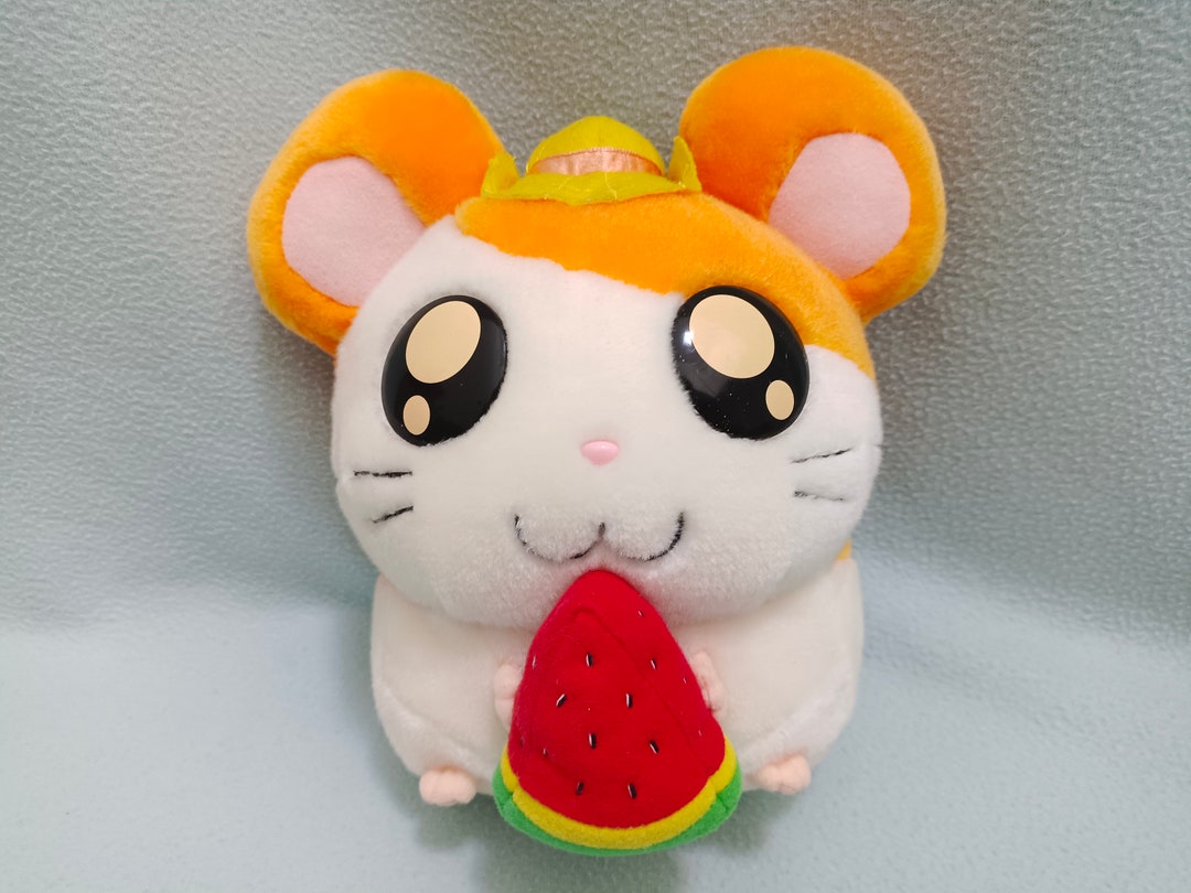 Vintage Tottoko Hamutaro Plush Doll Watermelon 8" Stuffed Animal Soft ...