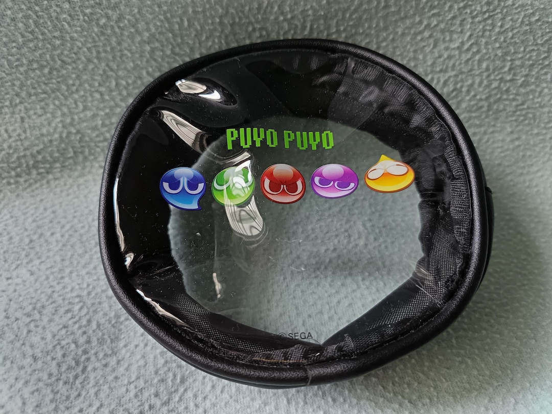 Vintage Puyo Puyo Sega Compile Vinyl Transparent Small Pouch Bag Game ...