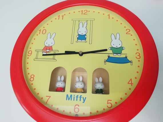 Vintage 1999 Miffy Wall Clock/ Dick Bruna / Figurine Doll / - Etsy