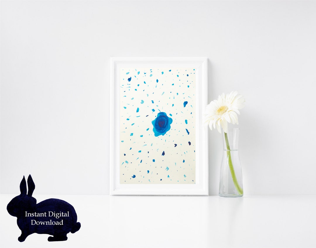 Modern, Splatter, Aesthetic, Watercolor Abstract Painting, Wall Art ...