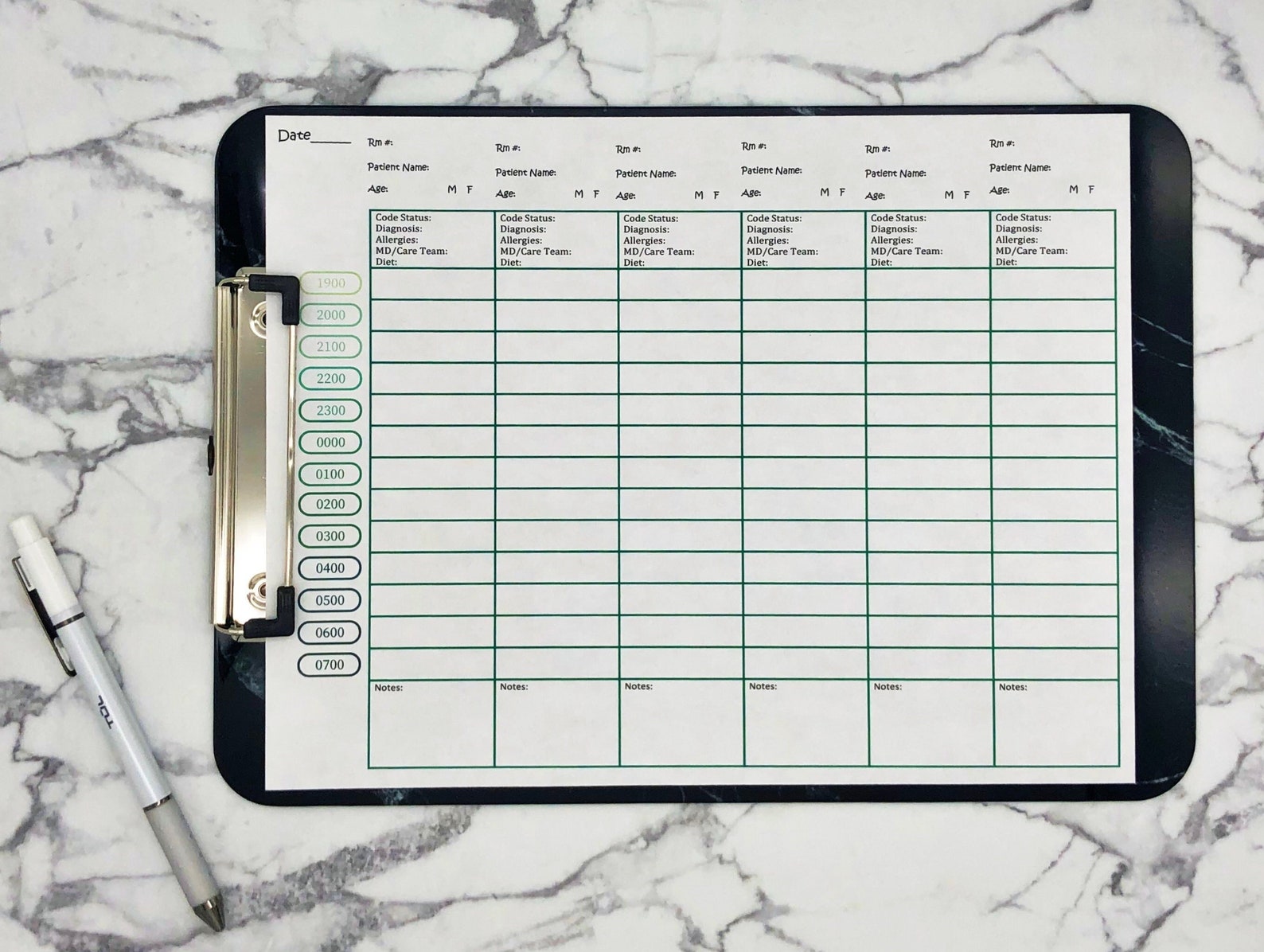 Nursing Shift Organizer, Nurse Day Planner, Medication and Task to Do ...