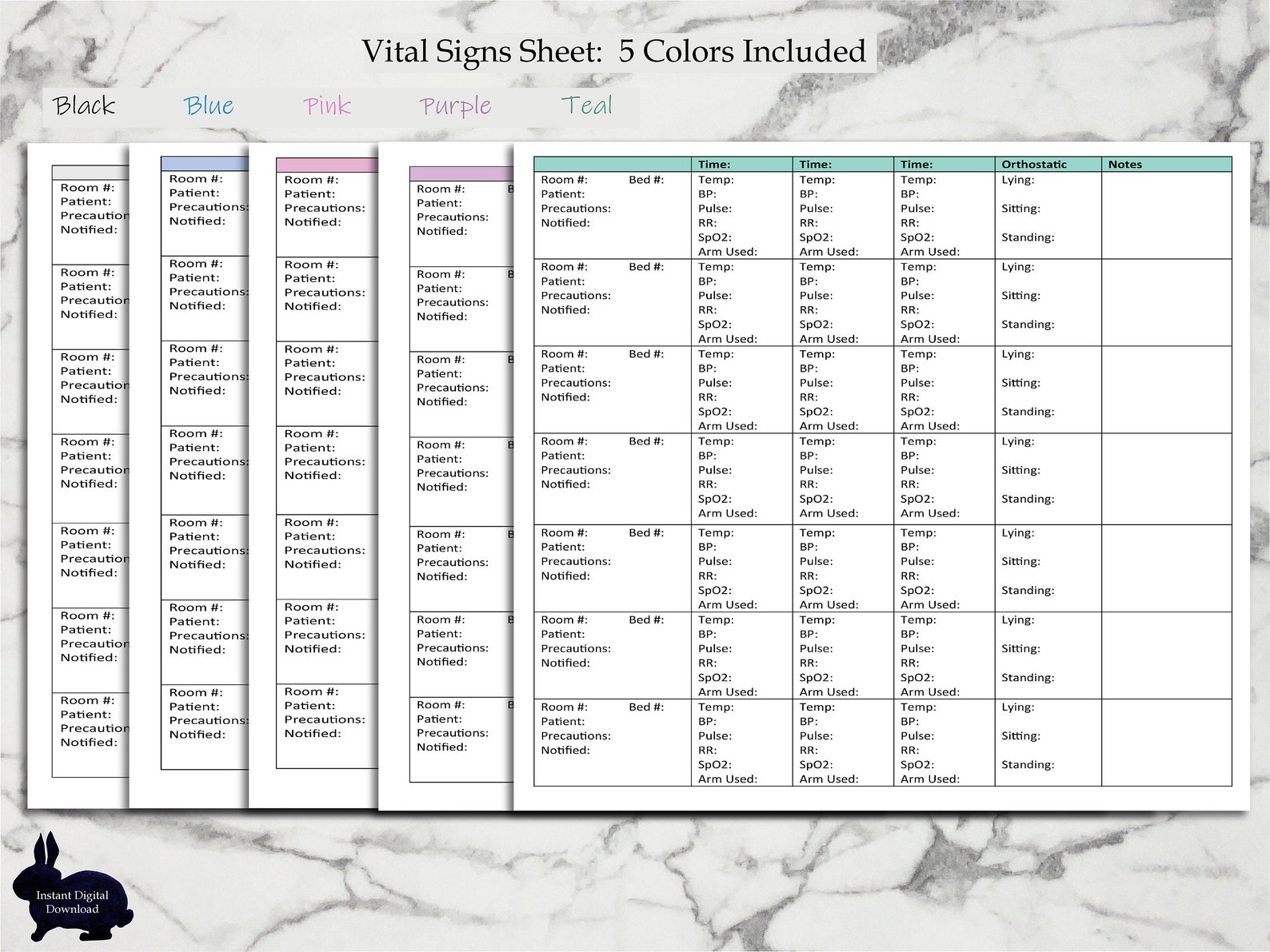 CNA Report Sheet, Vital Signs Printable, Nursing Assistant Brain ...