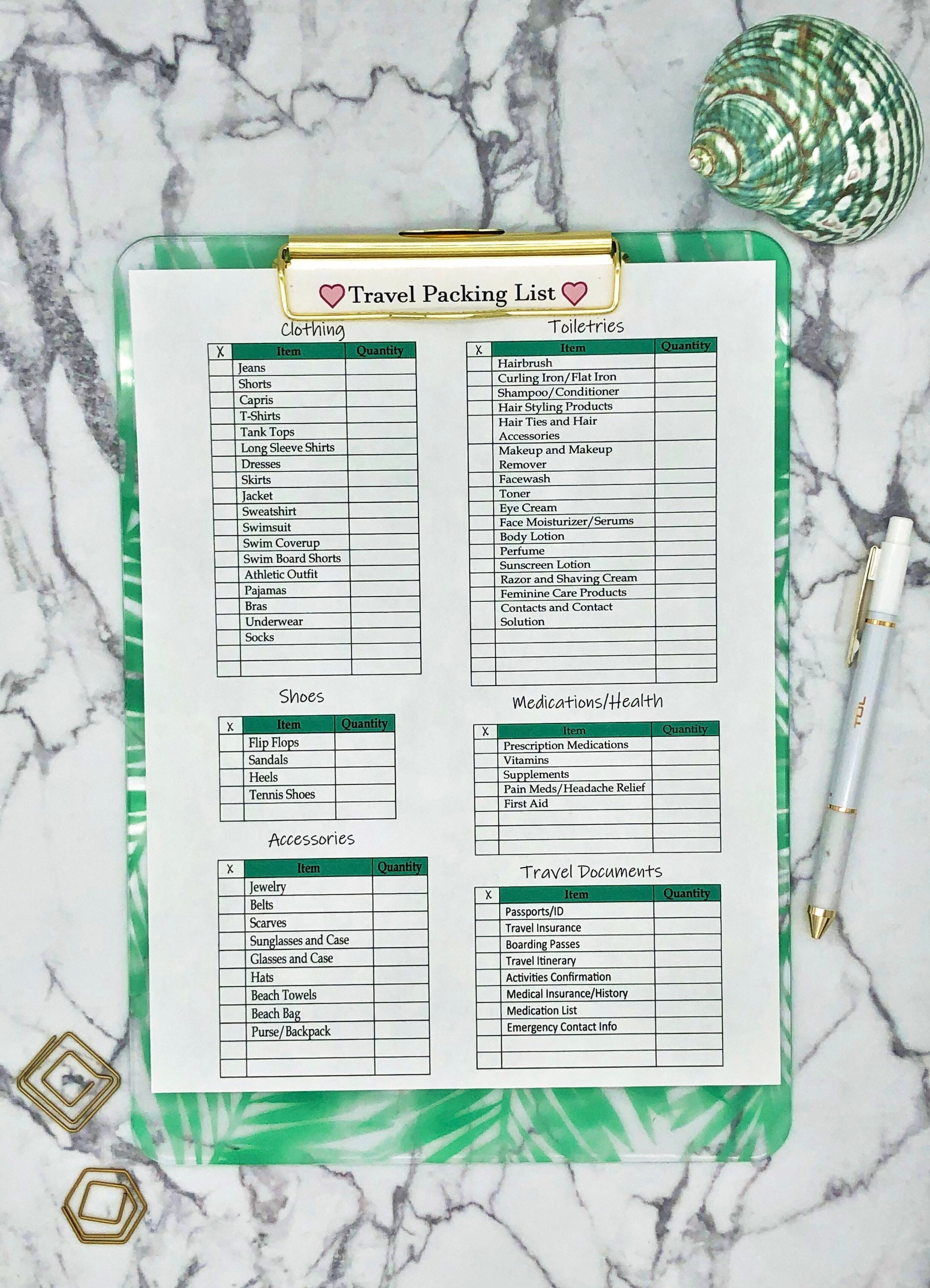Travel Packing List Printable, Vacay Packing Checklist, Vacation ...