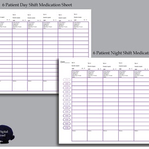 Nursing Shift Organizer, Nurse Day Planner, Medication and Task to Do ...
