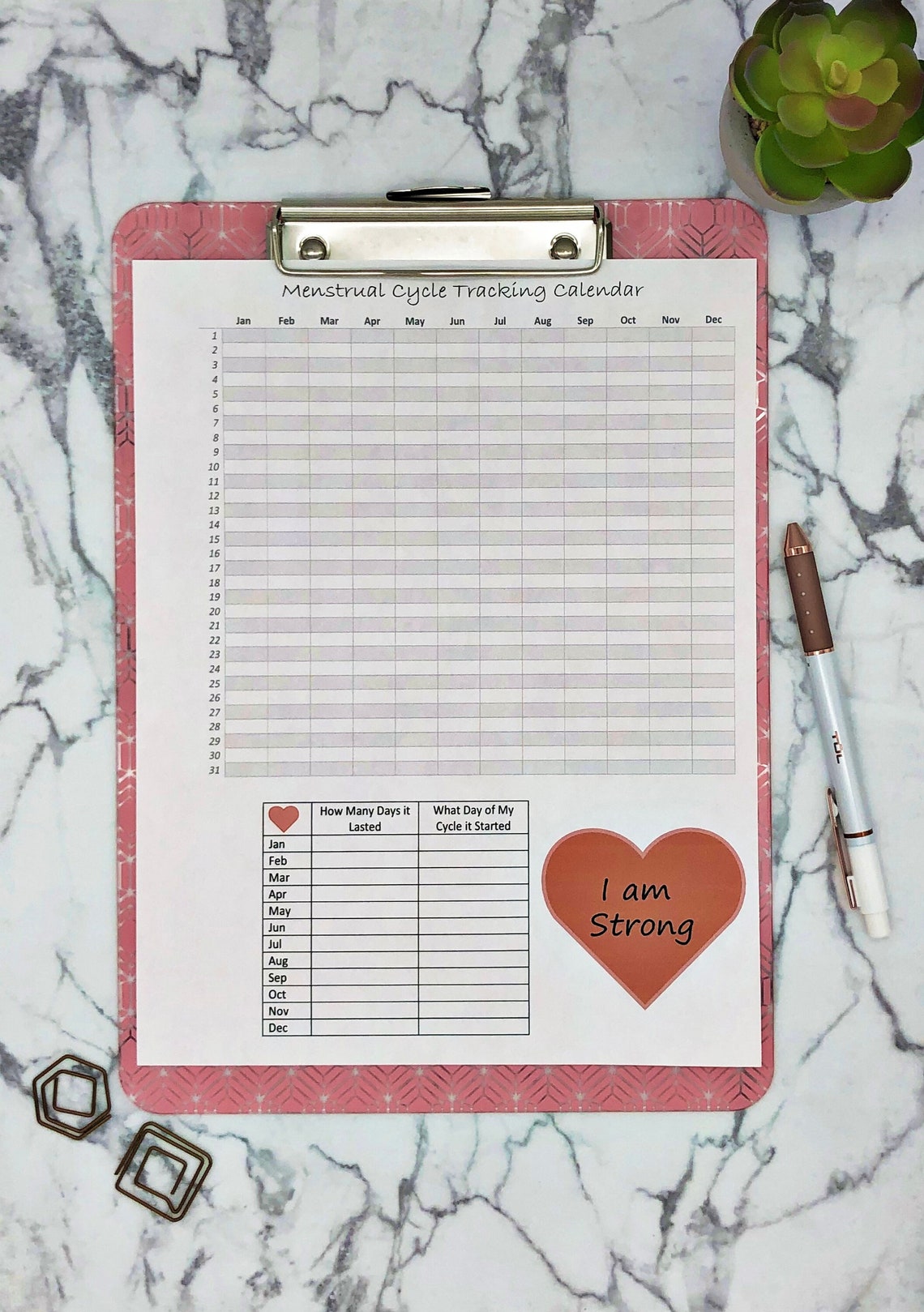 Period Tracker Printable, Ovulation Fertility Planner, Menstrual Cycle ...
