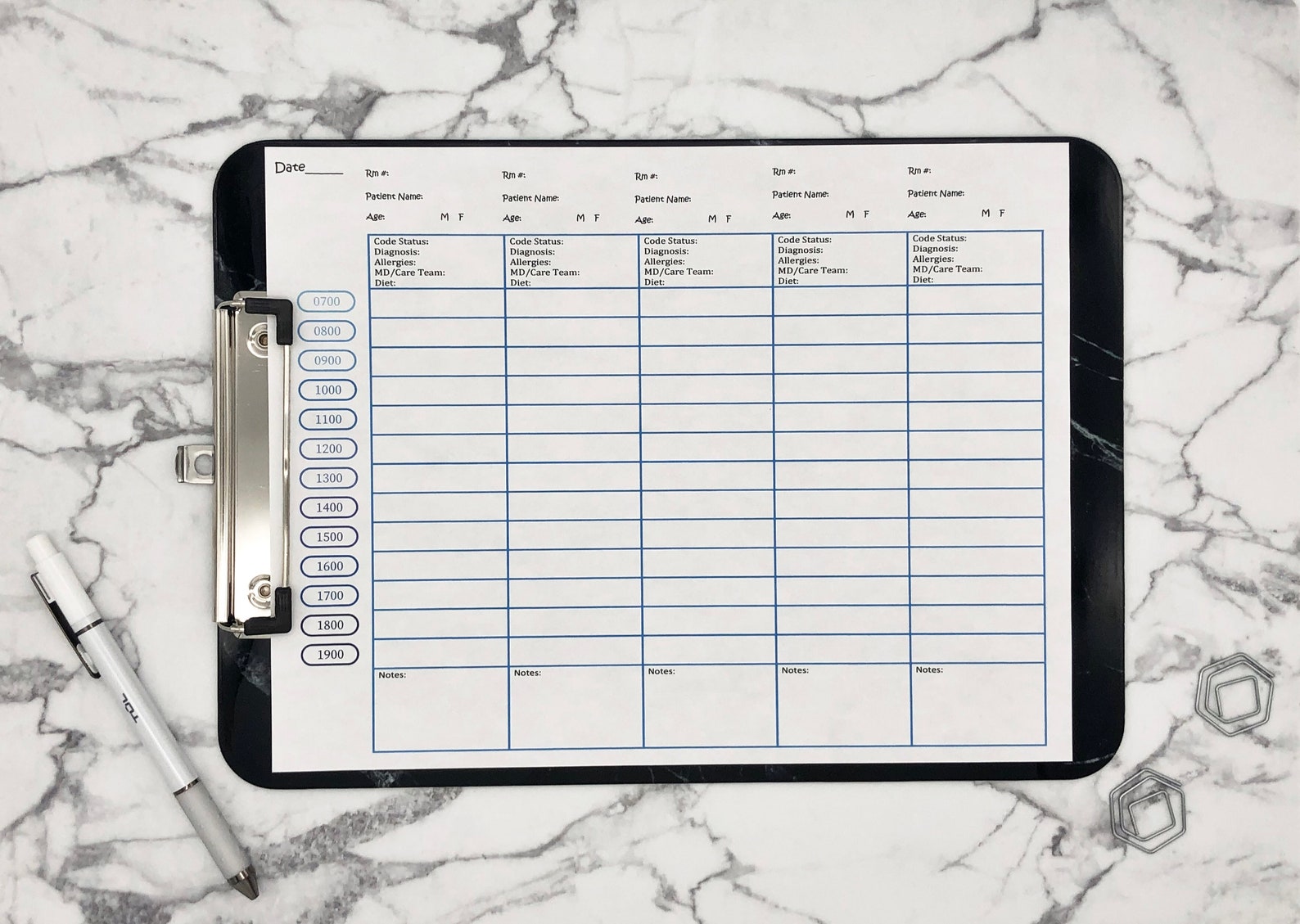 Nursing Shift Organizer, Nurse Day Planner, Medication and Task to Do ...