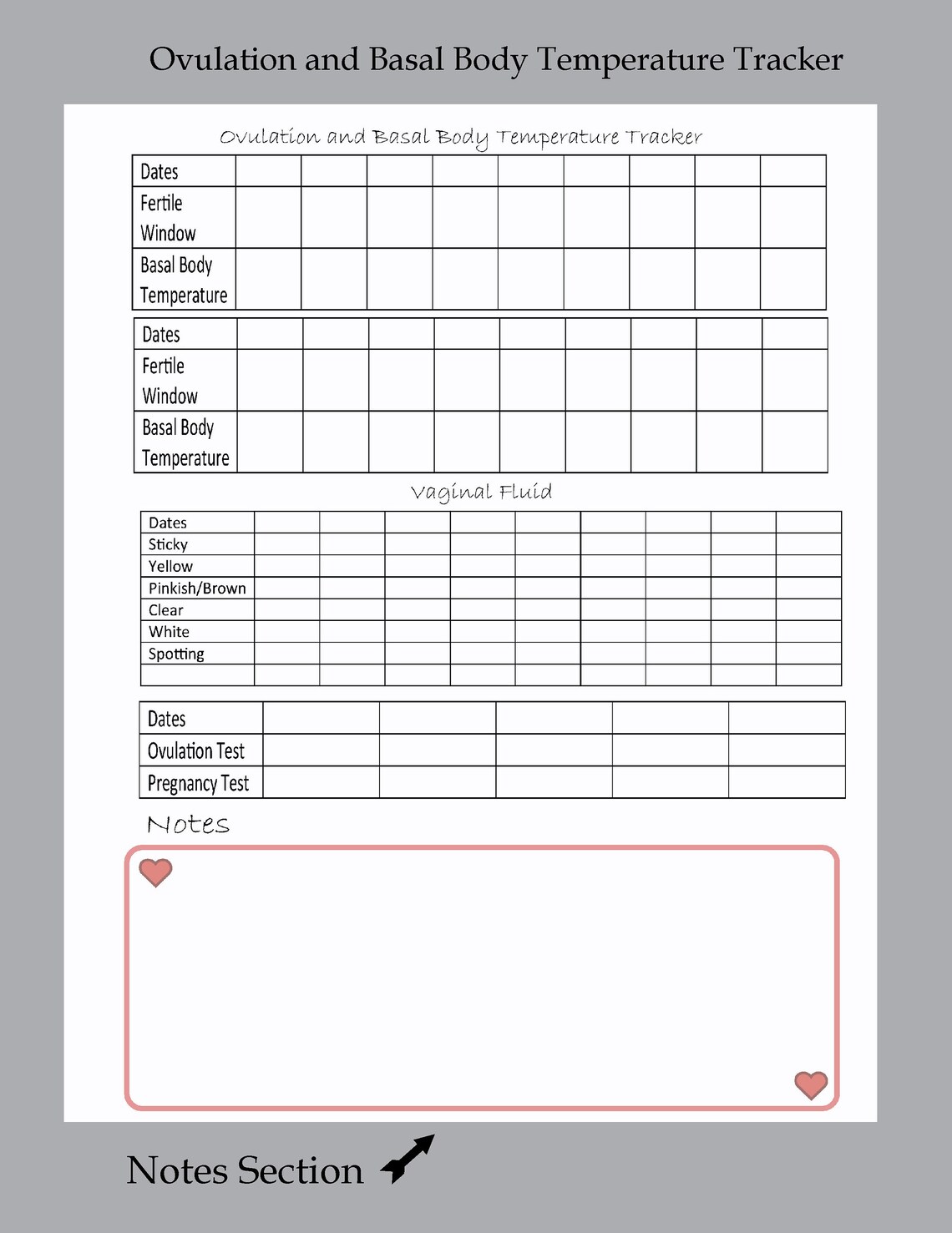 Period Tracker Printable, Ovulation Fertility Planner, Menstrual Cycle ...