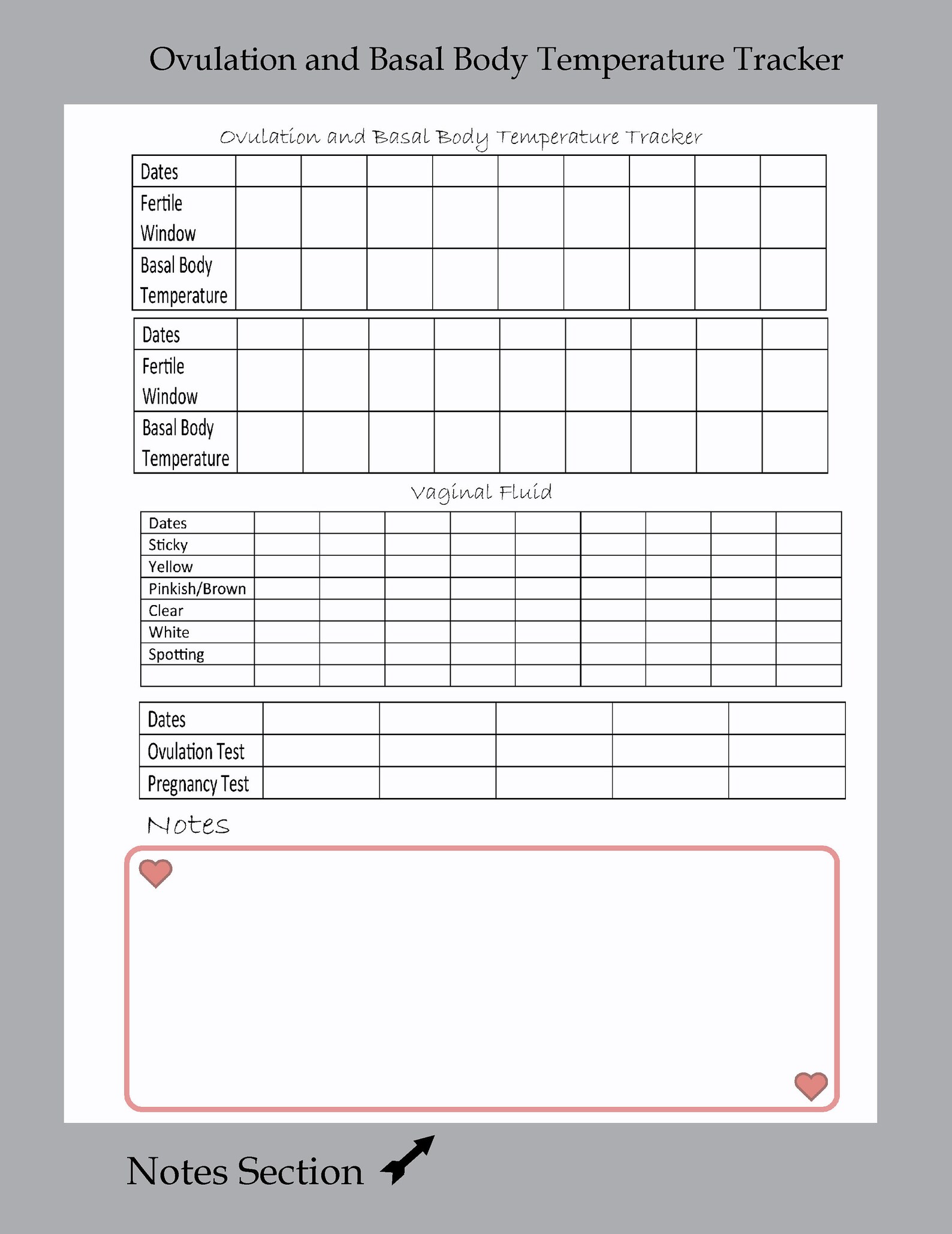 Period Tracker Printable, Ovulation Fertility Planner, Menstrual Cycle ...