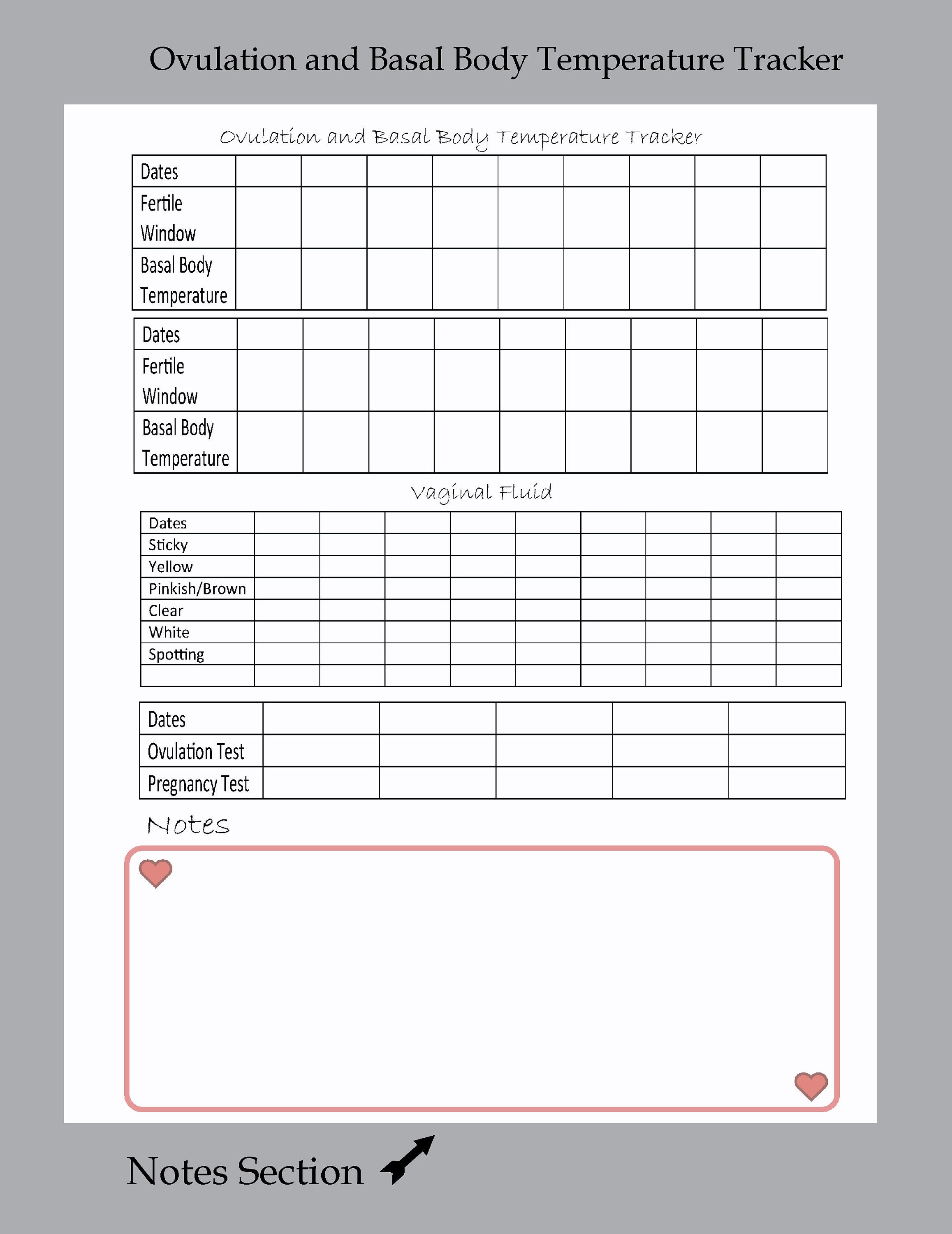 Period Tracker Printable, Ovulation Fertility Planner, Menstrual Cycle ...