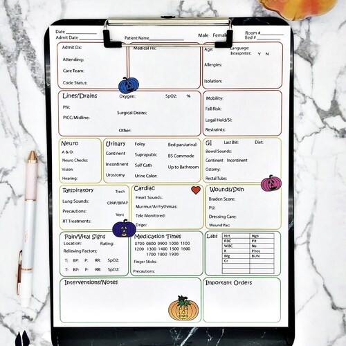 Med Surg Nurse Report Sheet SBAR Patient Handoff - Etsy