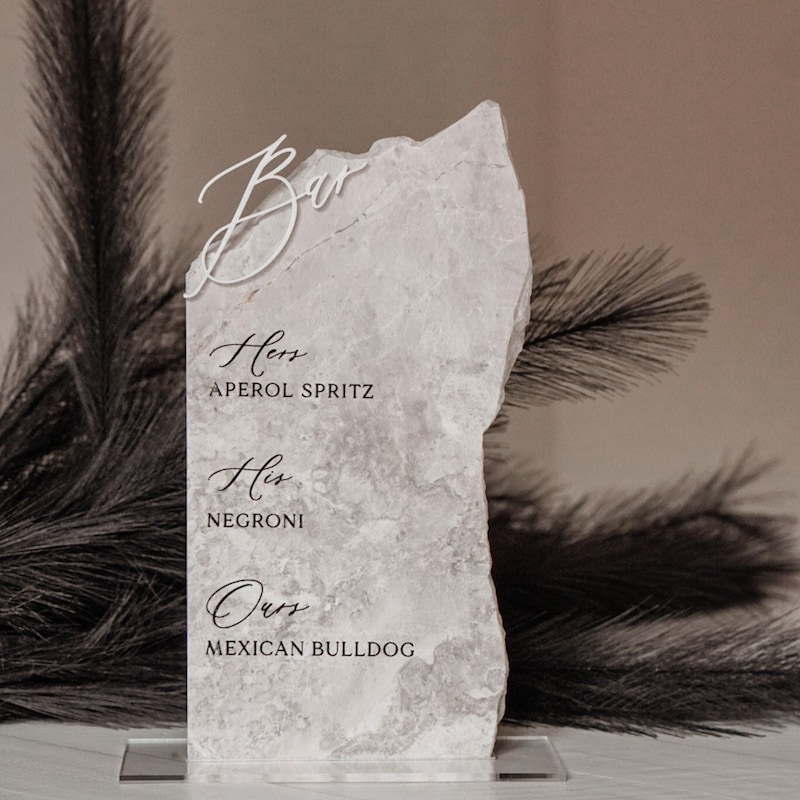 Marble Wedding Sign - Etsy