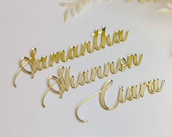 Acrylic 3D Name Decal | Acrylic Lettering | Bridesmaid Gift Box Name ...