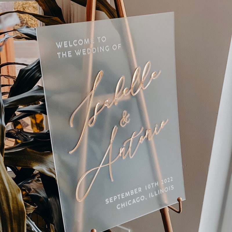 Frosted Acrylic Wedding Sign - Etsy