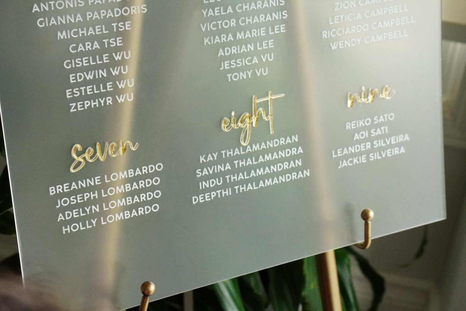 Frosted Acrylic Seating Chart Wedding Seating Chart 3D - Etsy