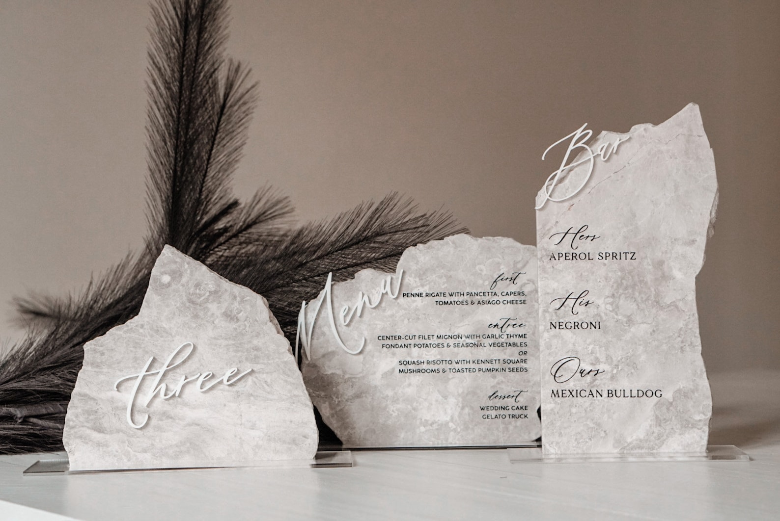 Stone Marble Table Numbers Wedding Table Numbers Natural - Etsy Canada