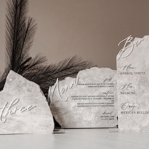 Stone Marble Table Numbers | Wedding Table Numbers | Natural Stone ...