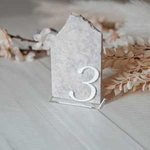 Stone Marble 3x5 Table Numbers | Wedding Table Numbers | Natural Stone ...