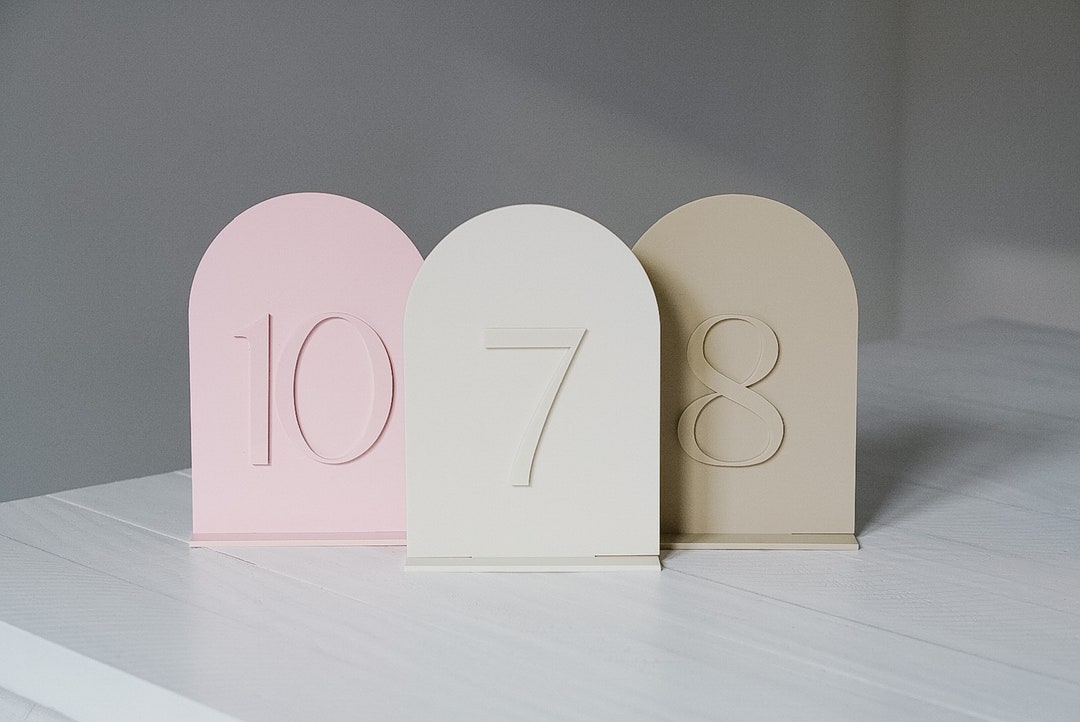 Acrylic Wedding Table Numbers | Monochrome Acrylic Table Numbers Event ...