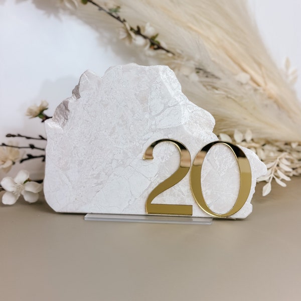 Stone Table Numbers - Etsy