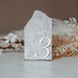 Stone Marble 3x5 Table Numbers | Wedding Table Numbers | Natural Stone ...