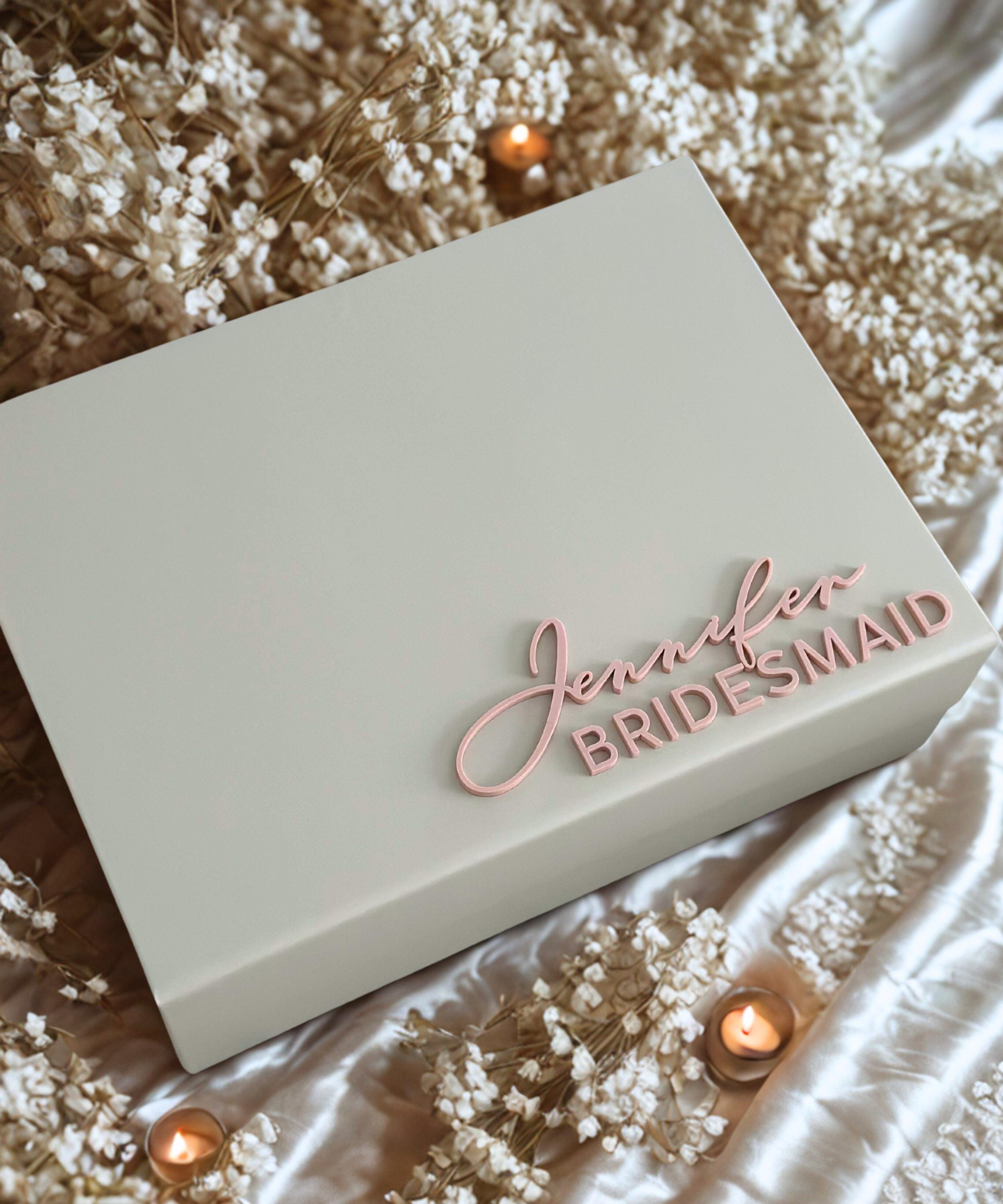 Personalized Magnetic Gift Box | Proposal Box | Bridesmaid Wedding ...