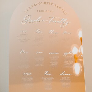 Mirrored Acrylic Seating Chart | Wedding Seating Chart | 3D Acrylic ...