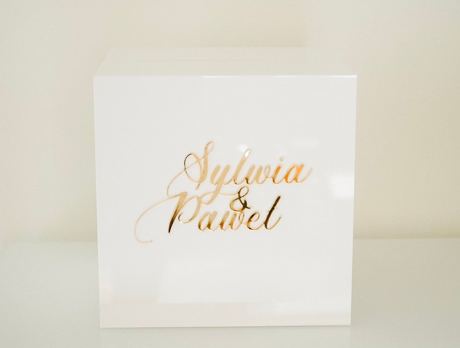 Personalized Wedding Card Box Acrylic Money Box Wedding Box for Cards ...