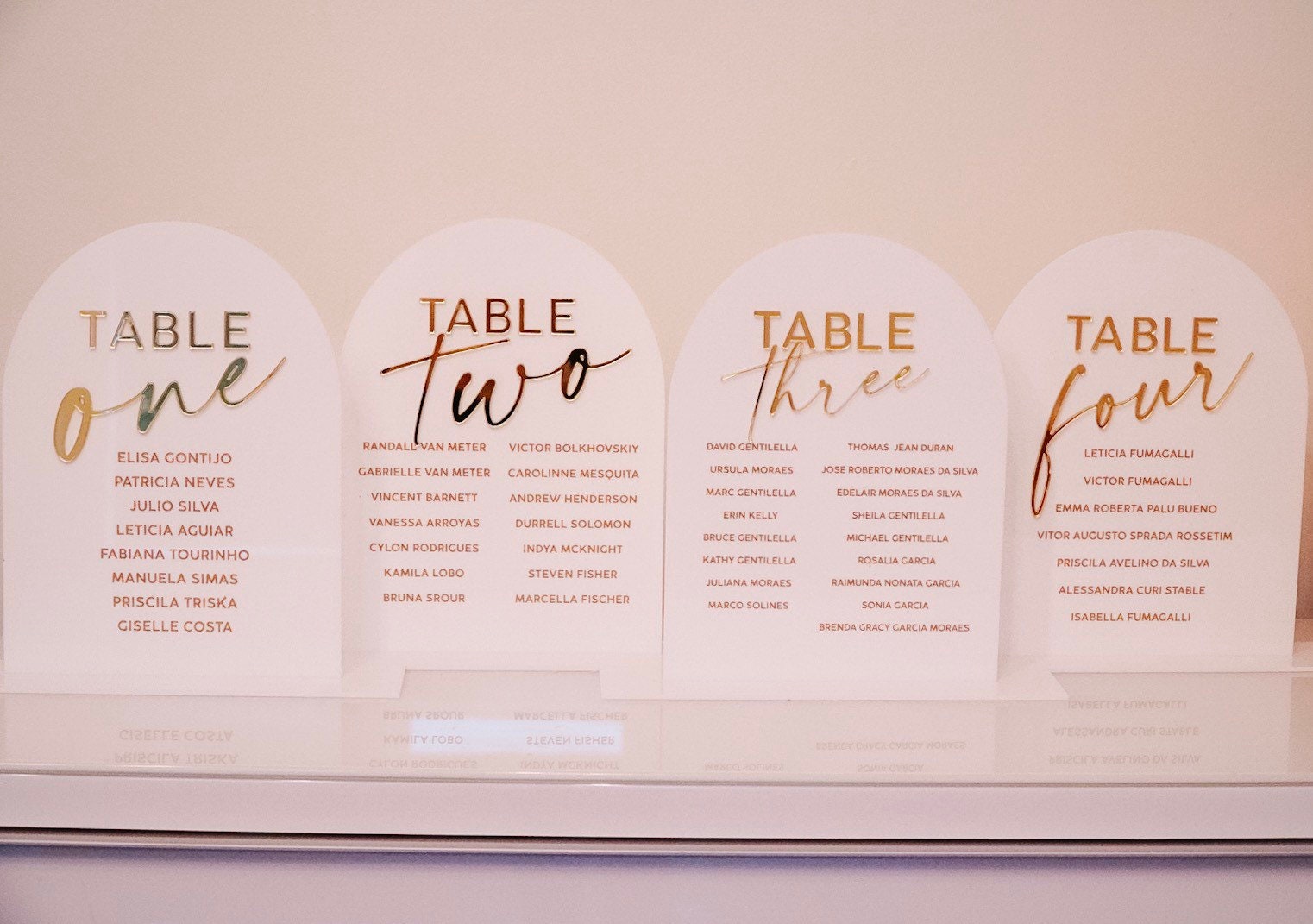 Arched Acrylic Seating Chart Freestanding Table Assignments - Etsy