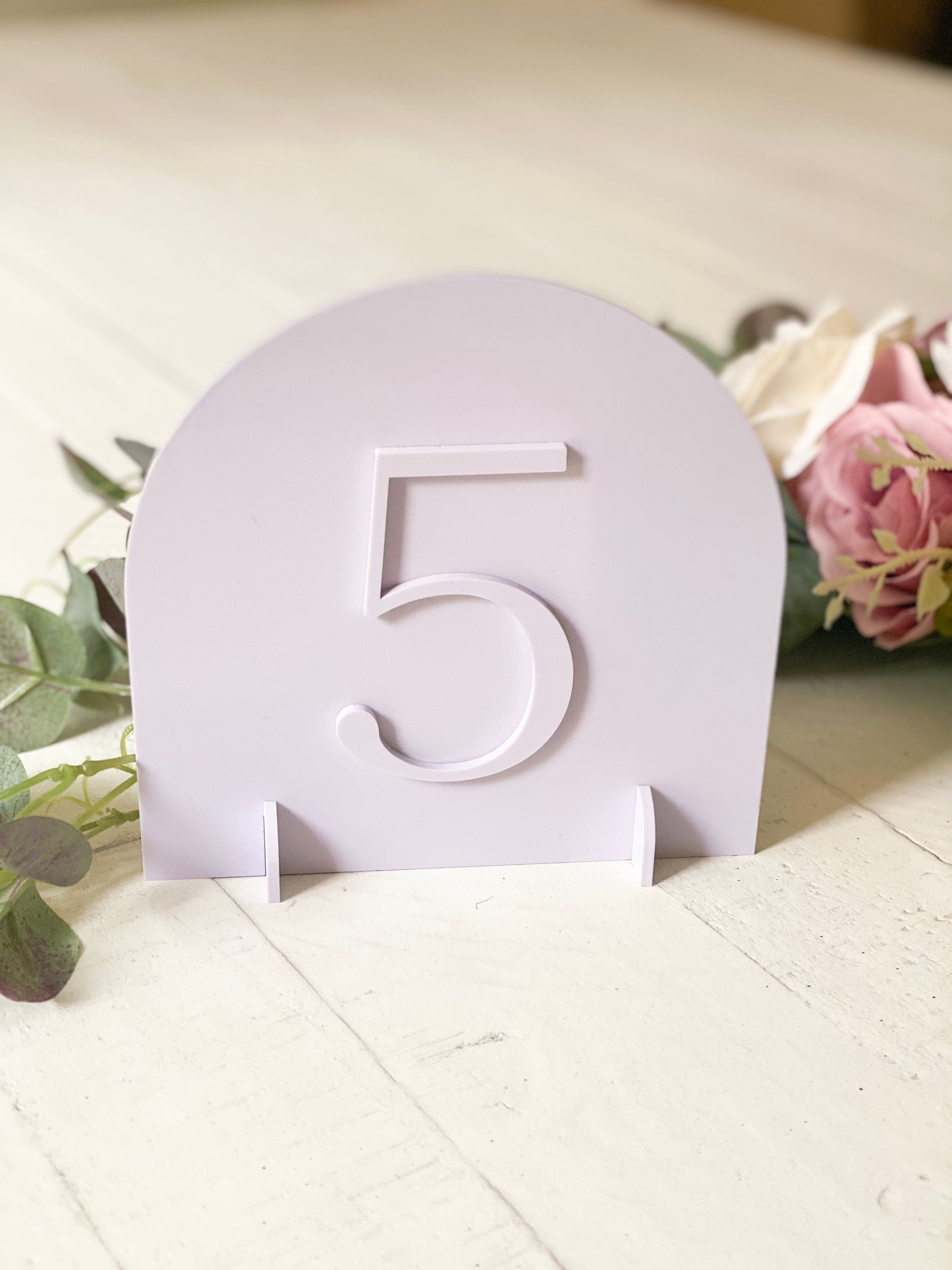 Pastel Acrylic Wedding Table Numbers | Event Table Setting | Modern ...