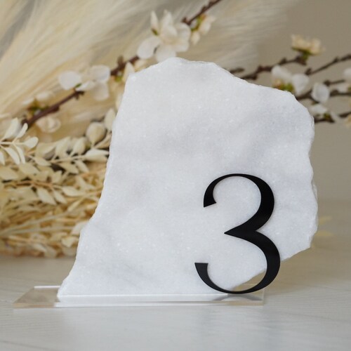 Stone Marble Table Numbers Wedding Table Numbers Natural - Etsy Canada