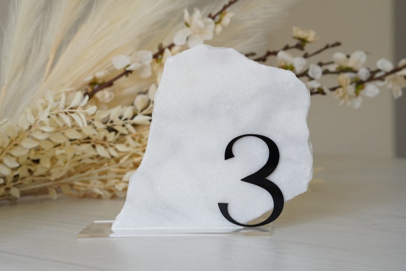 Stone Marble Table Numbers Wedding Table Numbers Natural - Etsy Canada