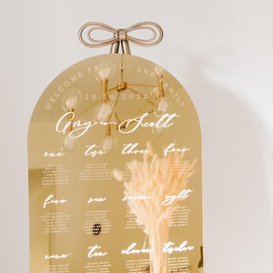 Mirrored Acrylic Seating Chart | Wedding Seating Chart | 3D Acrylic ...