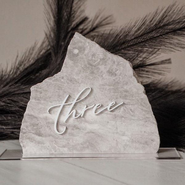 Stone Table Numbers - Etsy