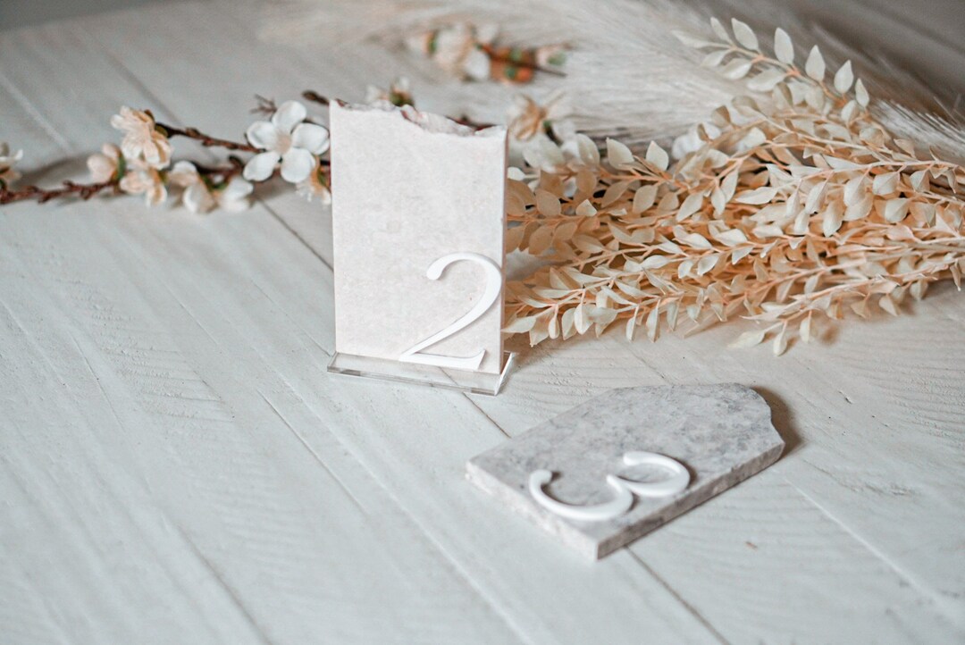 Stone Marble 3x5 Table Numbers | Wedding Table Numbers | Natural Stone ...